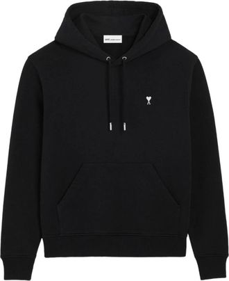 Ami Homme, Sweatshirts et sweats &agrave; capuche, Noir, Taille: S De Coeur Sweat &agrave; capuche