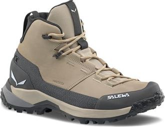 Salewa Bottes Puez en cuir Mid Powertex pour femme - Bottes de randonn&eacute;e et de trekking imperm&eacute;ables, Sable mouvant/onyx, 37 EU