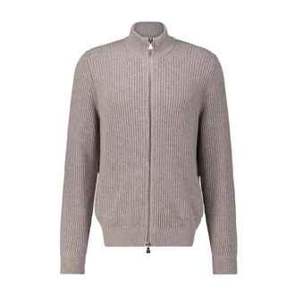 Fedeli Kaschmir-Cardigan mit Zwei-Wege-Rei&szlig;verschluss - - Knitwear - Herren - Grau - 3XL
