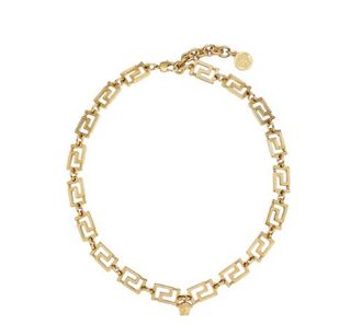 Versace Gold Metal Choker Necklace