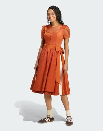 adidas Originals Dirndl-Kleid in Zinnoberrot