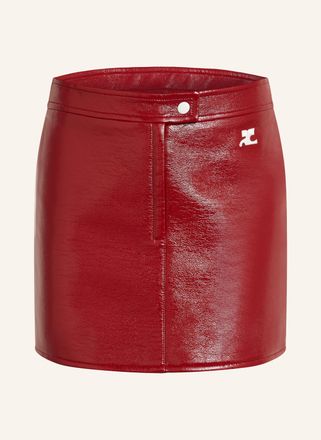 Courr&egrave;ges Rock In Lederoptik rot
