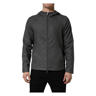 Dolce & Gabbana Kapuzen-Bomberjacke mit durchgehendem Rei&szlig;verschluss - - Sweatshirts & Hoodies - Herren - Grau - M