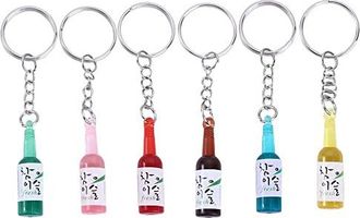 Generic Porte-cl&eacute;s imitation r&eacute;sine en forme de bi&egrave;re, d&eacute;coration de sac, cadeau de voyage, multicolore, taille unique