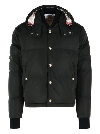 Thom Browne veste boutonn&eacute;e &agrave; capuche - Noir