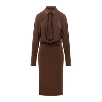 Andamane Femme, Robes, Brun, Taille: 38 FR Shirt Robes