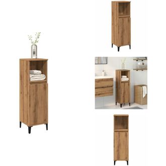 vidaXL Badschrank Artisan-Eiche 30x30x100 cm Holzwerkstoff - Badschrank - Badschr&auml;nke - Badezimmerschrank - Bad Schrank