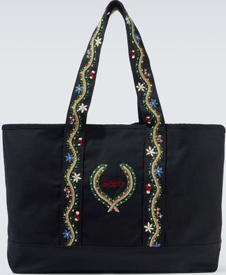 Bode Tote Bag Alpineflower mit Pailletten