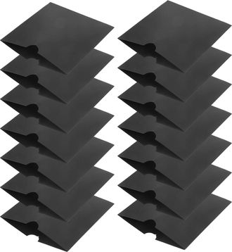 OSALADI NULYLU 25 St&uuml;ck CD/DVD Aufbewahrungsh&uuml;llen aus Rei&szlig;festem Kraftpapier Schwarz Sch&uuml;tzende Versandtaschen f&uuml;r CDs und DVDs Platzsparend Staubdicht f&uuml;r Z