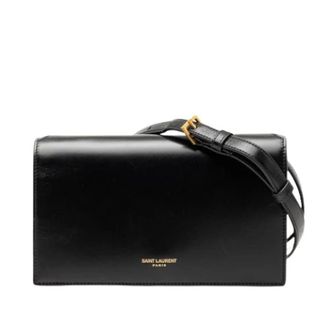 Saint Laurent Sac bandouli&egrave;re en cuir Pre-owned - Femme - Pre-owned - Noir - Taille: ONE Size