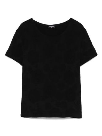 Chanel t-shirt à fleurs (années 2010) - Noir