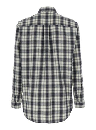 Balenciaga Mens Shirt Grey Cotton Flannel