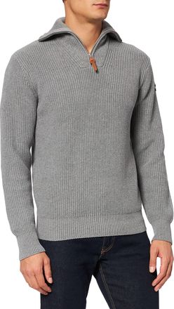 Schott NYC Herren PLTOMMY1 Pullover, Heather Grey, X-Large