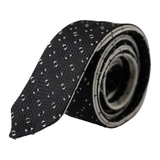 Dolce & Gabbana Schwarz Wei&szlig; Gemusterte Verstellbare Krawatte - - Accessories - Herren - Schwarzk - ONE SIZE