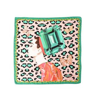 Dee Ocleppo Femme, Accessoires, Multicolore, Taille: ONE Size Foulard en Soie Pop Art Dynamique