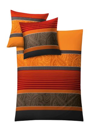 Kleine Wolke 6162334954 Bettw&auml;sche Cambridge, Ma&szlig;e: 155 x 220 cm und 80 x 80 cm, Farbe: Chili