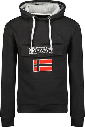 Geographical Norway Gadrienama Herren-Sweatshirt, Kapuze, K&auml;ngurutasche, Sweatshirt, Logo, Pullover, Hoodie, warm, lang&auml;rmlig, f&uuml;r Fr&uuml;hling, Sommer, Herbst, Winter (Schwa