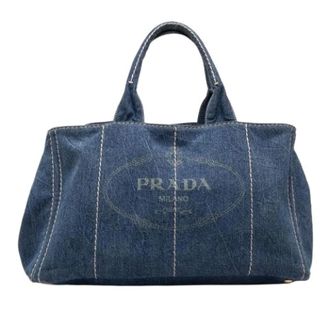 Prada Sac bandouli&egrave;re en denim pr&eacute;-poss&eacute;d&eacute; - Femme - Pre-owned - Bleu - Taille: ONE Size