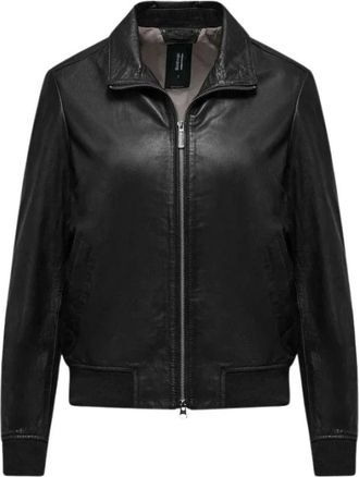 Bomboogie Femme, Vestes, Noir, Taille: 46 FR Leather Vestes