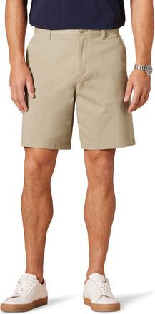 Amazon Essentials Herren 23 cm Lange Chinohose aus Komfort-Stretch mit klassischer Passform, Bräunen, 33W