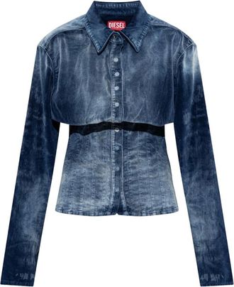Diesel Femme, Blouses et Chemises, Bleu, Taille: 40 FR De-Sindi-Fsj Shirt
