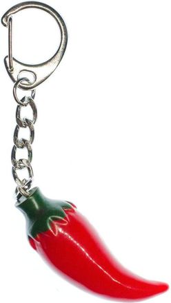 Miniblings Chili Peperoni Schl&uuml;sselanh&auml;nger - Handmade Modeschmuck I Anh&auml;nger Schl&uuml;sselring Schl&uuml;sselband Keyring - Chili Peperoni