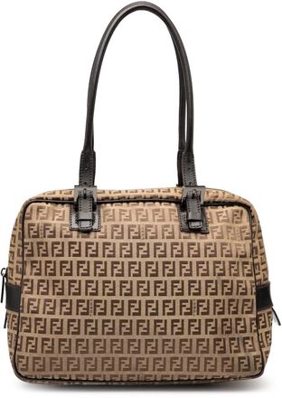 Fendi Hobo Bags - Zucchino Canvas Shoulder Bag - Gr. unisize - in Braun - f&uuml;r Damen