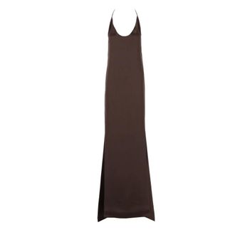 Tom Ford Seiden-Satin-Neckholder-Abendkleid - - Dresses - Damen - Braun - S