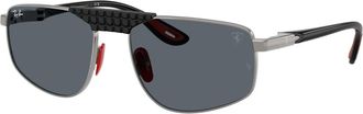 Ray-Ban unisex, Accessoires, Gris, Taille: 58 MM Lunettes de soleil élégantes Rb3776M F001R5