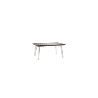 Keter Table de jardin extensible rectangulaire 160x100 cm - Plateau en r&eacute;sine - Accueille jusqu&agrave; 10 personnes - Pour v&eacute;randas et terrasses