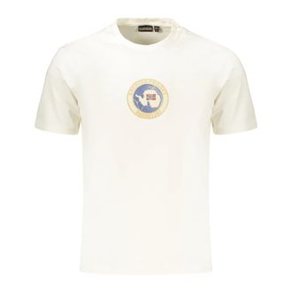 Napapijri Homme, Tops, Blanc, Taille: 2XL T-shirt &agrave; manches courtes