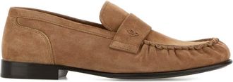 Jimmy Choo London mocassins Ellis &agrave; entaille penny en daim - Marron
