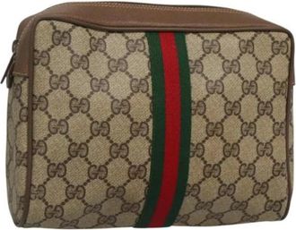 Gucci Pre-owned Cuir pochettes-minaudieres - Femme - Pre-owned - Beige - Taille: ONE Size