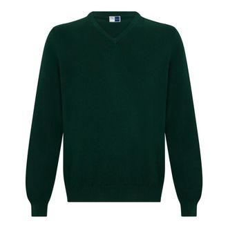 Fedeli V-Ausschnitt Pullover - - Knitwear - Herren - Gr&uuml;n - 3XL
