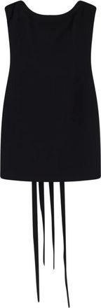 The Attico Femme, Tops, Noir, Taille: 38 FR Robe en jersey &agrave; bretelles crois&eacute;es