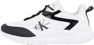 Calvin Klein Herren Runner Sneaker Eva Runner Low Lace Mix ohne Schnüren, Weiß (Bright White/Black), 46