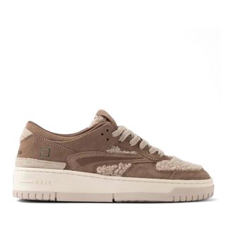 D.A.T.E. Beige Teddy Fur Sneakers - - Shoes - Damen - Braun - 37 EU