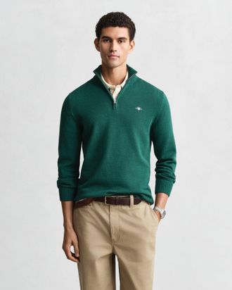 GANT Herren Casual Troyer aus Baumwolle (XXXL) DEEP FOREST Grün