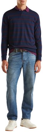 Benetton Herren Masche G/C M/L 11AHK107L Pullover, blau, Small