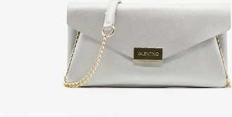 Valentino Handbags Umh&auml;ngetasche VALENTINO BAGS POCHETTE ARPIE, Damen, Gr. B/H/T: 27,5cm x 14,5cm x 2,5cm, silberfarben, Lederimitat, Taschen Umh&auml;ngetasche, Damen Schult