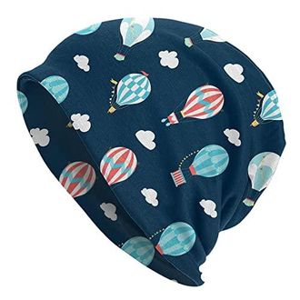 Generic Bonnet Tricoté Montgolfière Unisexe Beanie Tricoté Classique Skull Casquette pour Hiver Sports