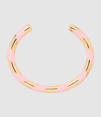 Aur&eacute;lie Bidermann Jonc Positano Paille Baby Pink