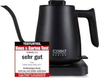 Caso Coffee Classic Kettle - elektrischer Wasserkocher, Testurteil Sehr Gut, hochwertiges Design mit Wasserausguss, Edelstahl-Innenraum, für Tee- und Kaffe