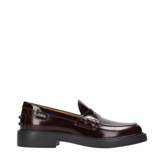 Tod's Grape-Must Leder Maske mit Logo - - Shoes - Damen - Braun - 37 1/2 EU