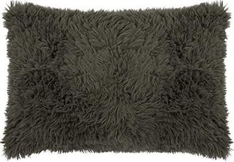 Zoeppritz Reborn-Kissenbezug aus Kunstfell - flauschig-voluminöser und langhaariger Fellimitat-Kissenbezug- 30x50 cm - 680 Military Green - von zoeppritz since 