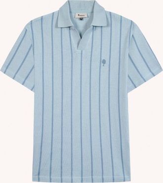 Faguo Polo bleu clair coton - BLACHE