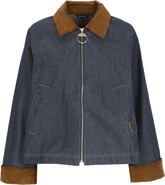 Barbour Femme, Vestes, Bleu, Taille: 38 FR Veste en jean Freckleton
