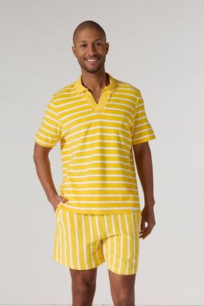 Jott Polo manches courtes Jaune abeille ray&eacute; Buggy stripe - Taille XL