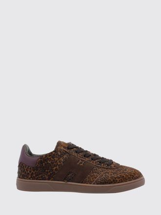Hogan Baskets Cool en poulain &agrave; imprim&eacute; animalier avec logo H appliqu&eacute;
