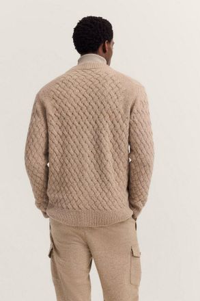 Bugatti Cardigan Regular Fit mit V-Ausschnitt & Flechtoptik